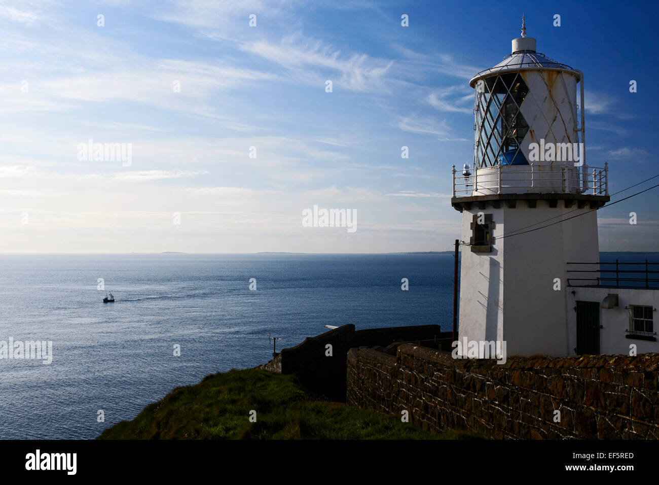 Blackhead lighthouse on clifftop in county antrim northern ireland ...