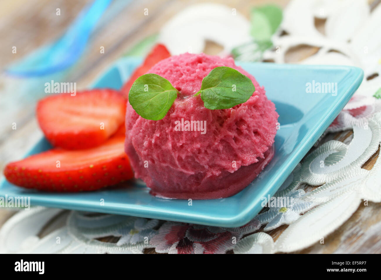 Forest fruit sorbet, closeup Stock Photo - Alamy