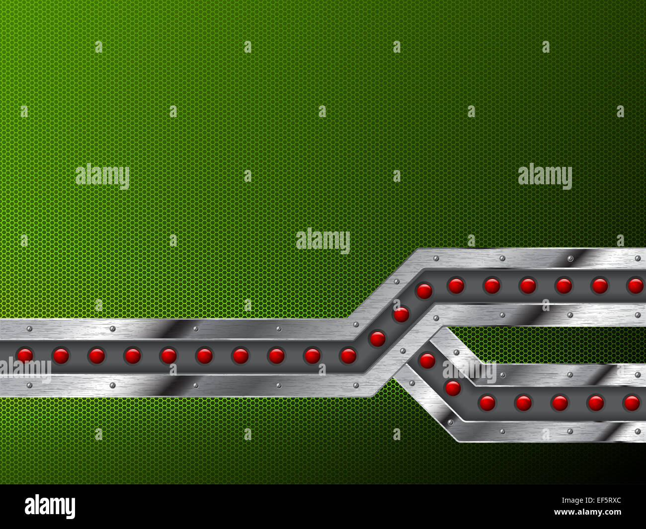 Abstract industrial background design with grunge metallic bar and red ...