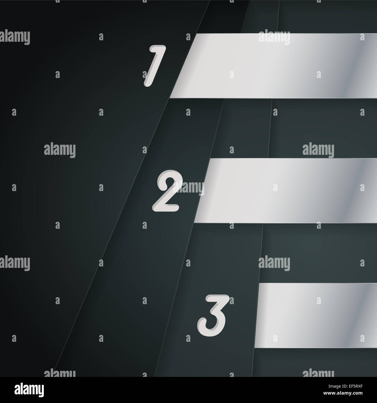 Infographic design with dark background and metallic plates Stock Photo ...