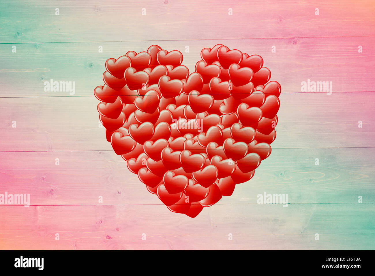 Composite image of red love hearts Stock Photo - Alamy
