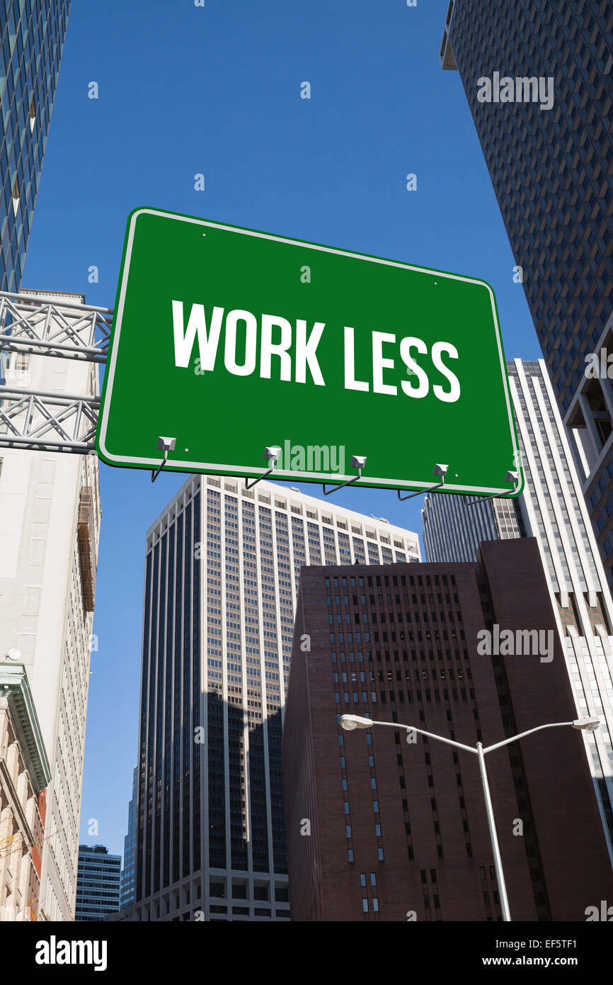 Work less against new york Stock Photo - Alamy