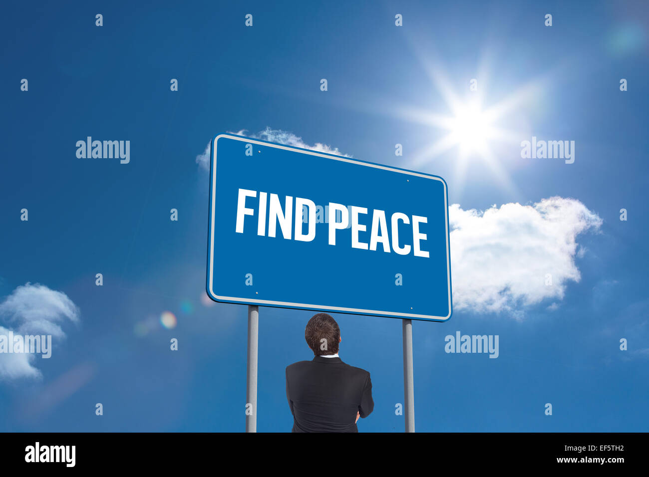 Find peace against sky Stock Photo - Alamy