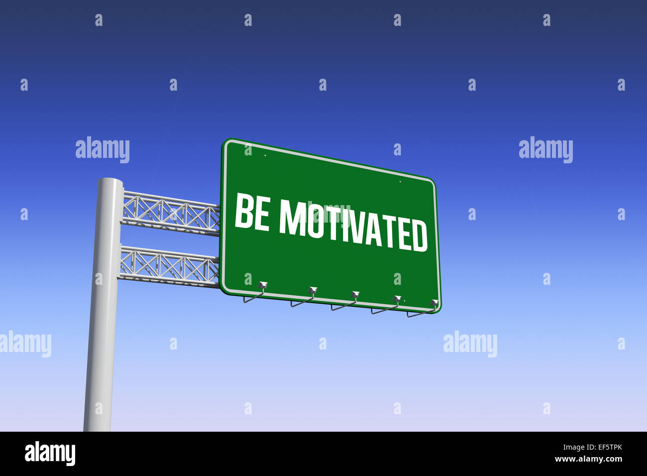Be motivated against blue and purple sky Stock Photo - Alamy