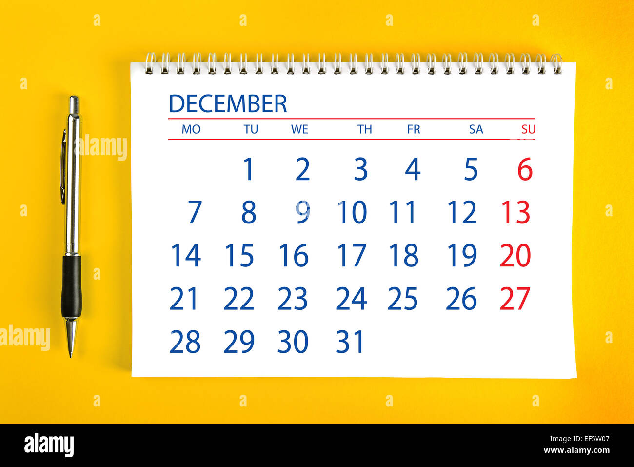 December calendar hi-res stock photography and images - Alamy