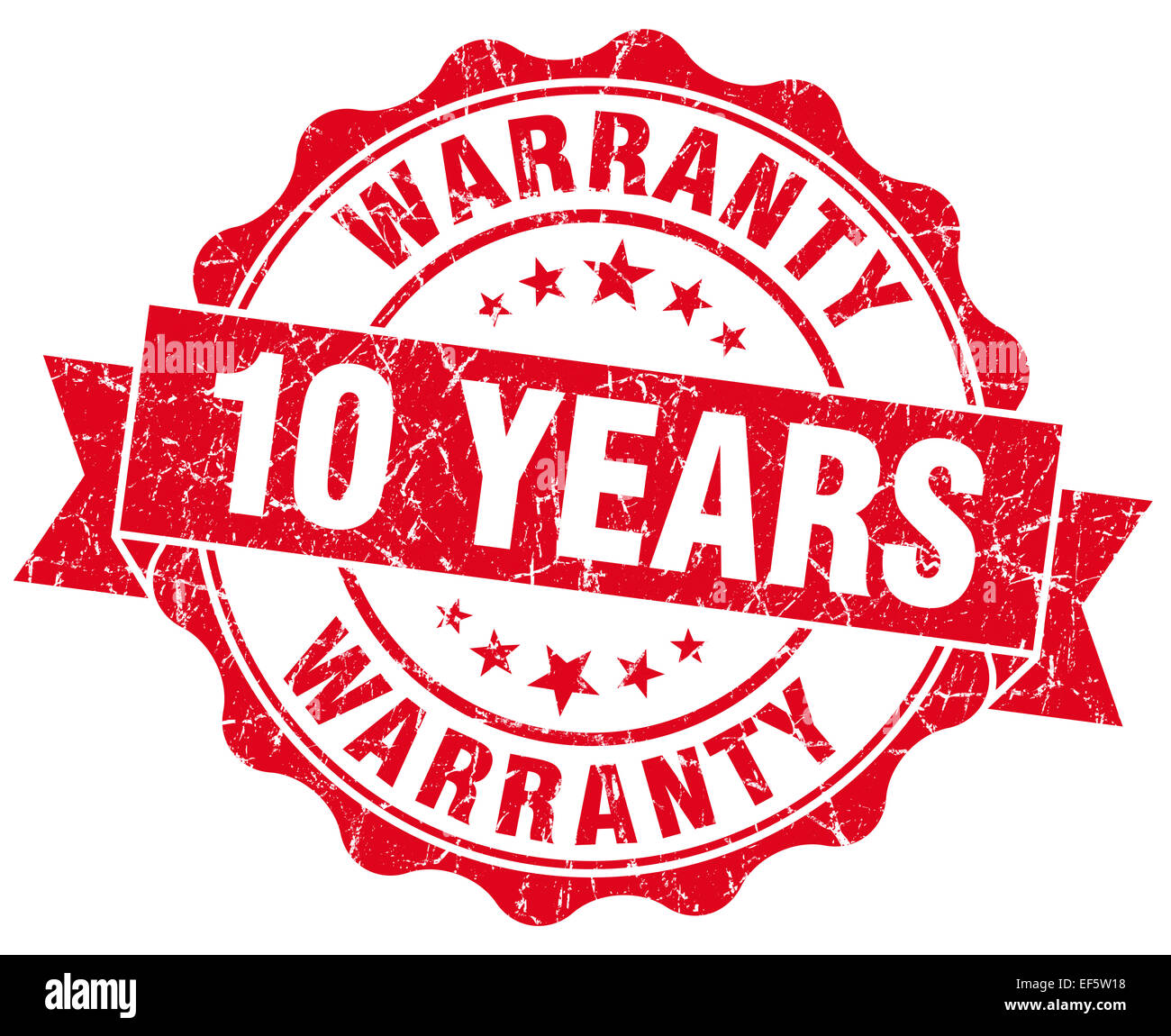 10 years warranty seal hi-res stock photography and images - Alamy