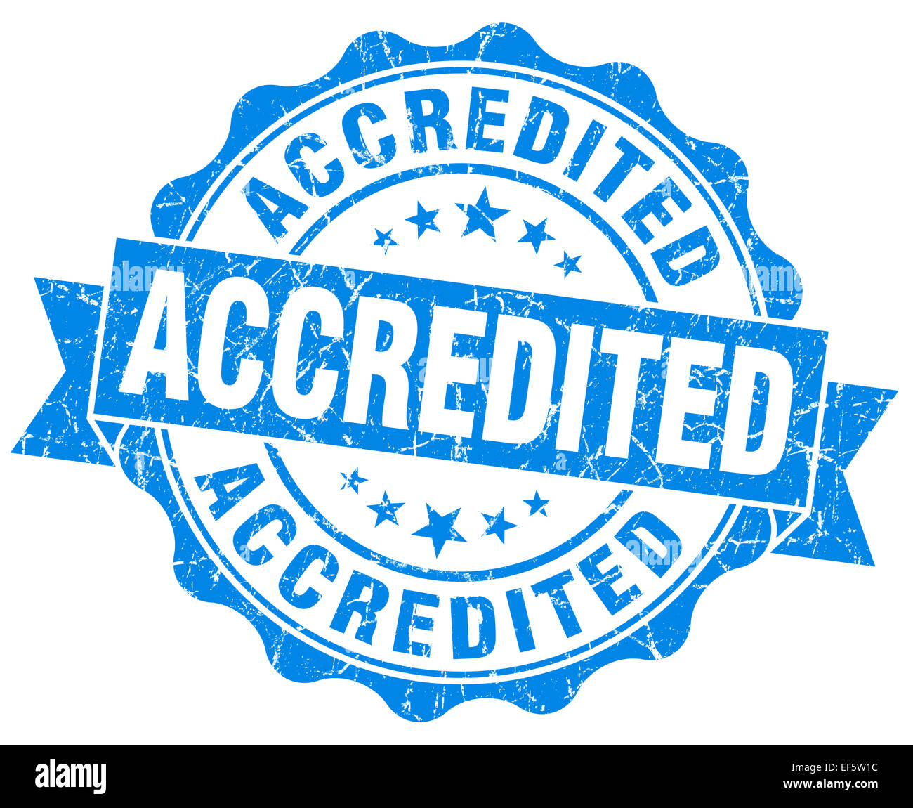 accredited blue vintage isolated seal Stock Photo - Alamy