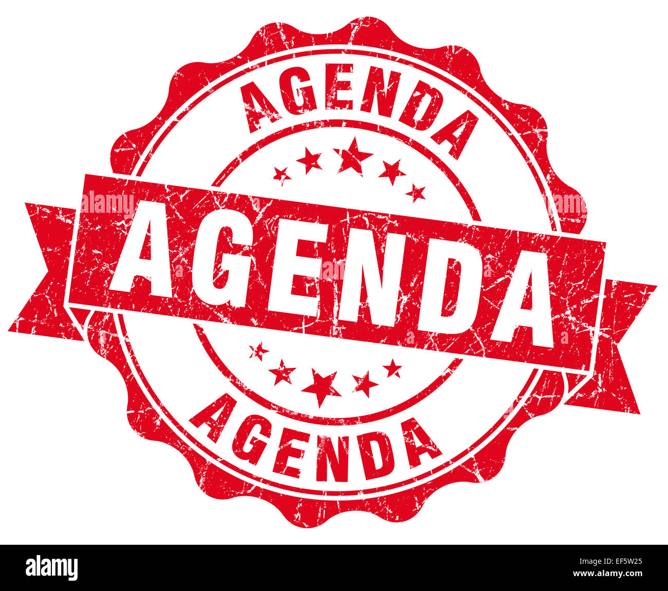 agenda red vintage isolated seal Stock Photo - Alamy