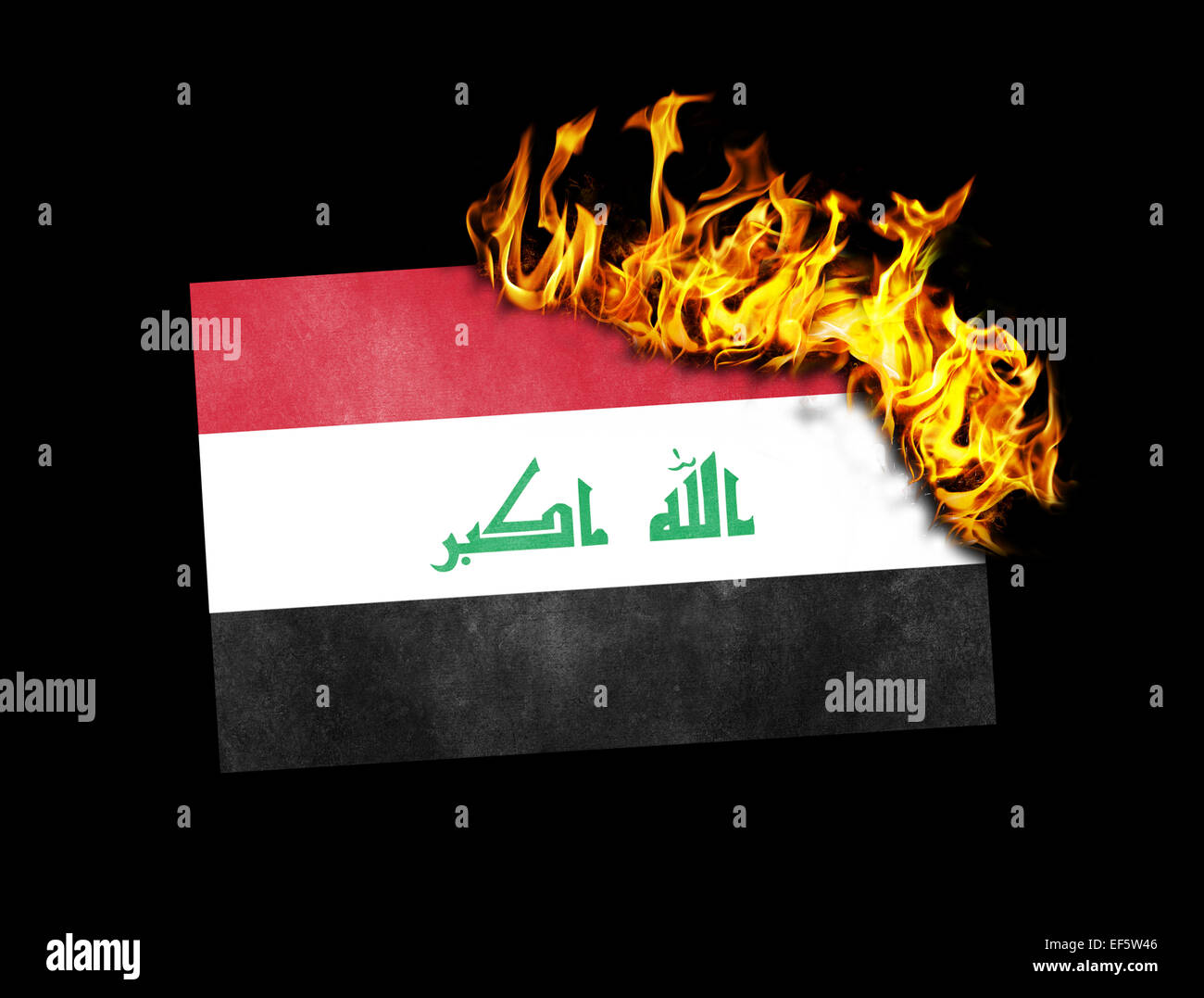Iraqi flag burning hi-res stock photography and images - Alamy