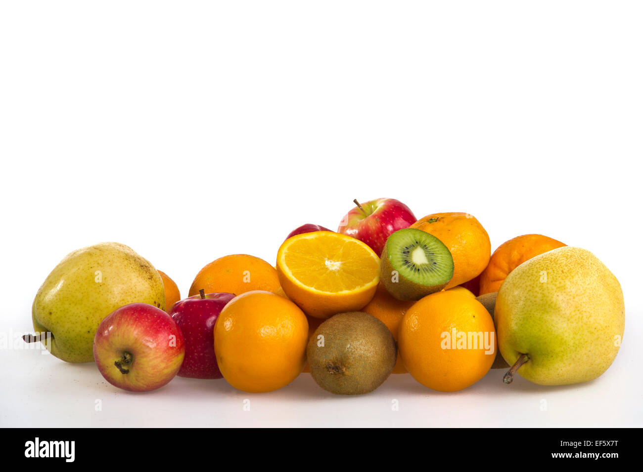 miscellaneous fruit isolated on white background Stock Photo - Alamy