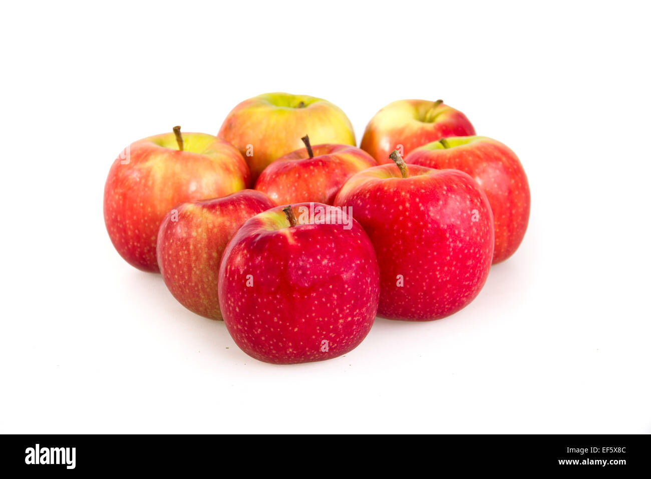 group of red apples isolated on white background Stock Photo - Alamy
