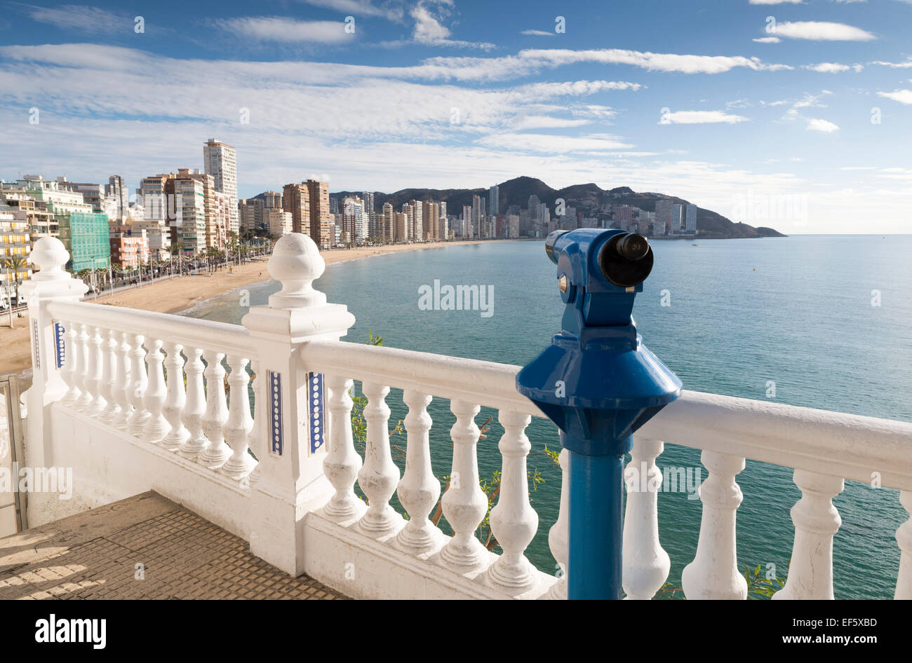 Benidorm bay as seen from one of its landmark viewpoints Stock Photo ...