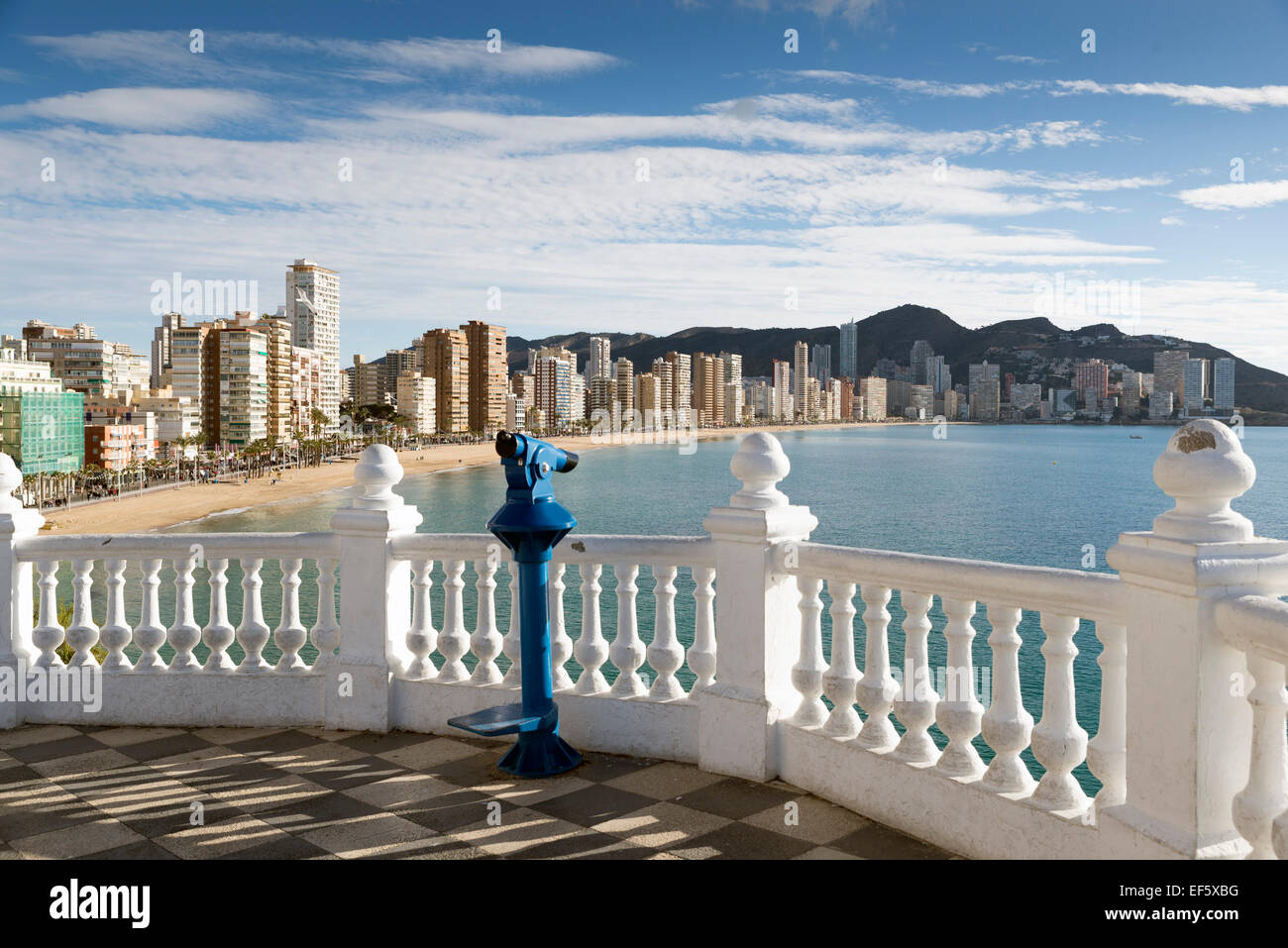 Benidorm bay as seen from one of its landmark viewpoints Stock Photo ...