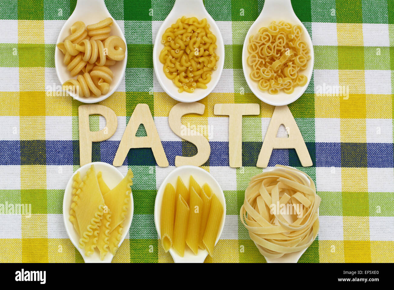 Pasta written hi-res stock photography and images - Alamy