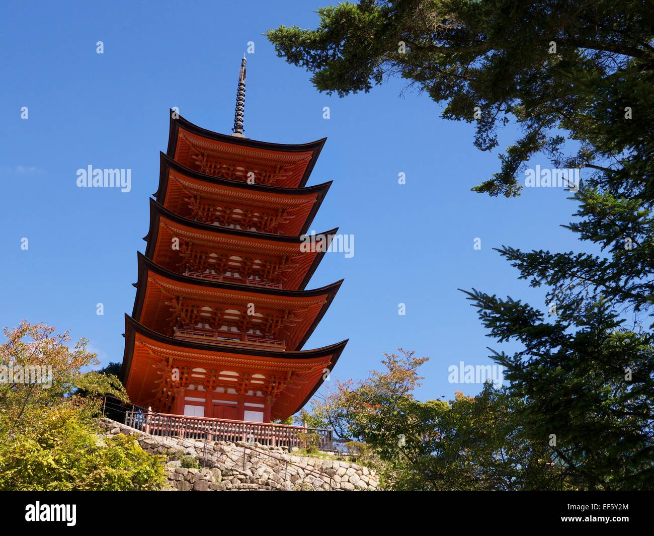 Pagoda at Miyajima in Japan Stock Photo - Alamy