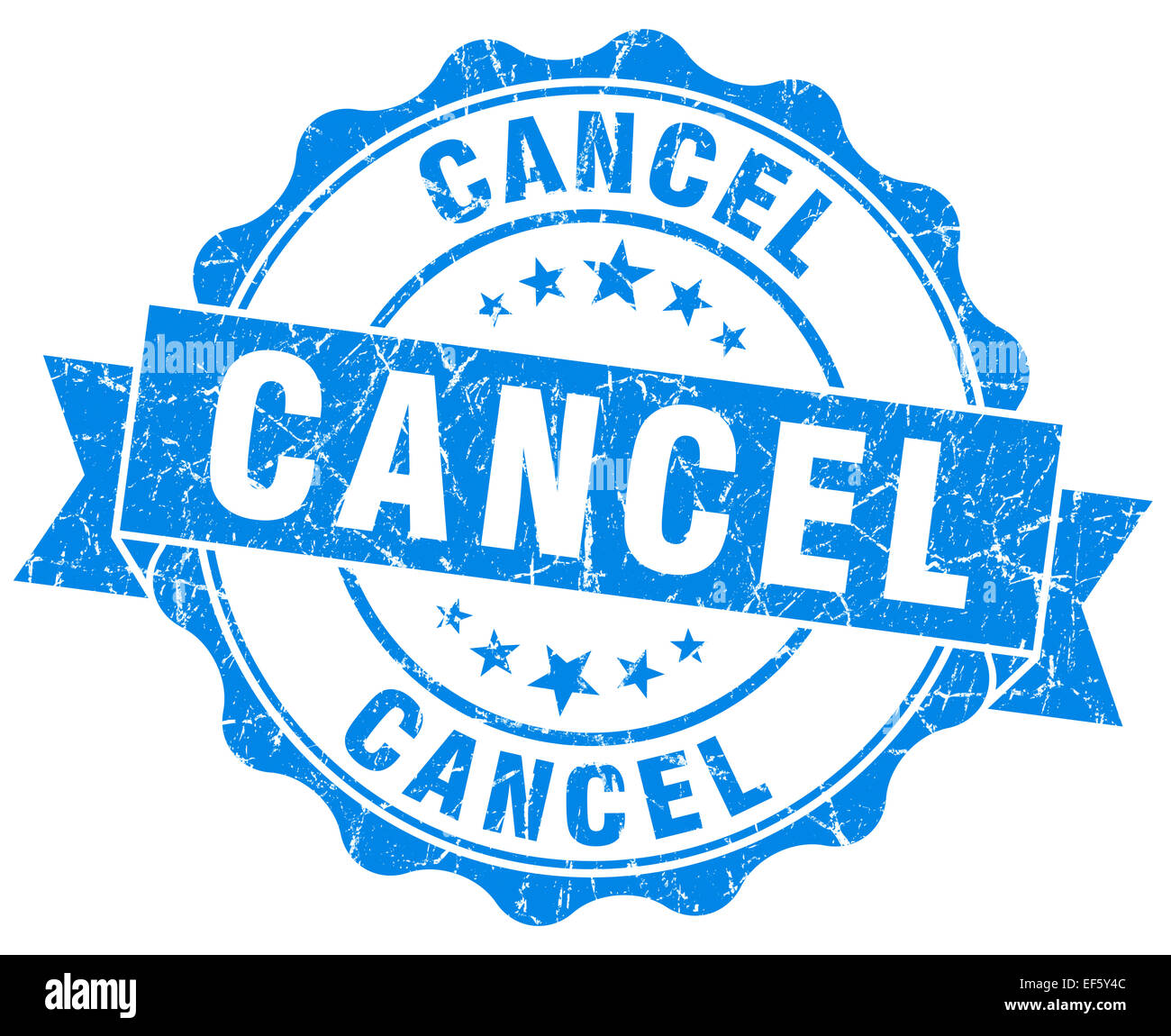 cancel blue vintage isolated seal Stock Photo - Alamy