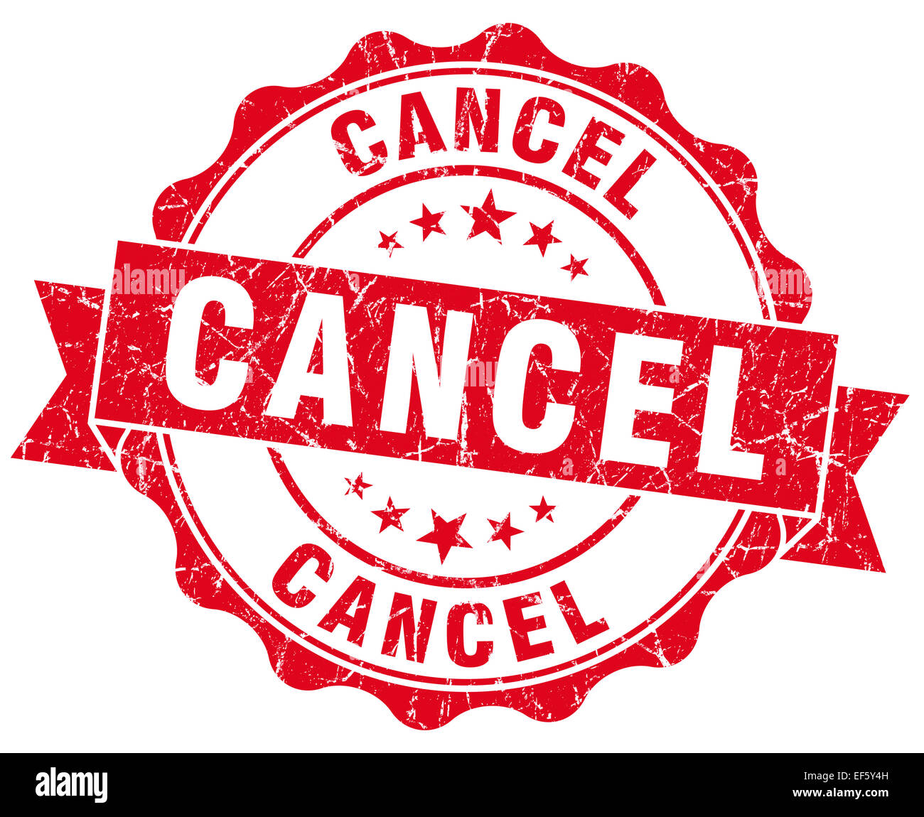 cancel red vintage isolated seal Stock Photo - Alamy