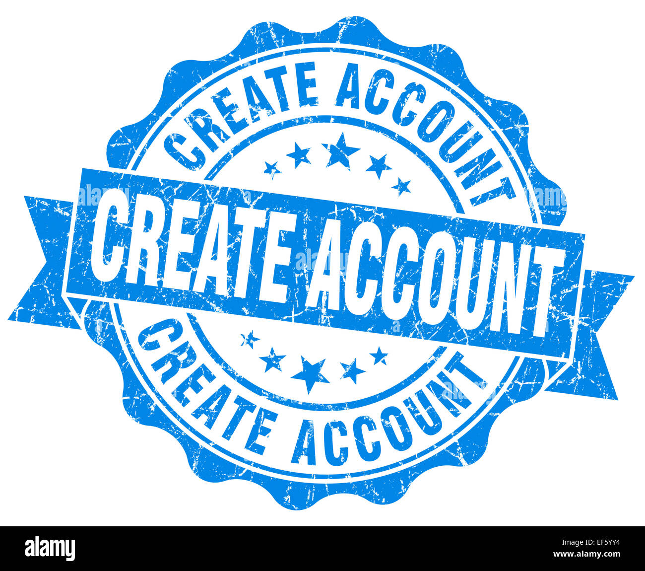 create account blue vintage isolated seal Stock Photo - Alamy