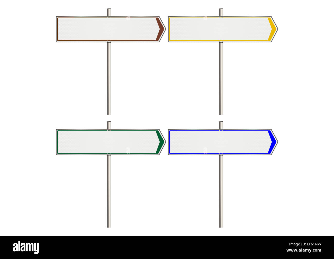 Road direction sign Cut Out Stock Images & Pictures - Alamy