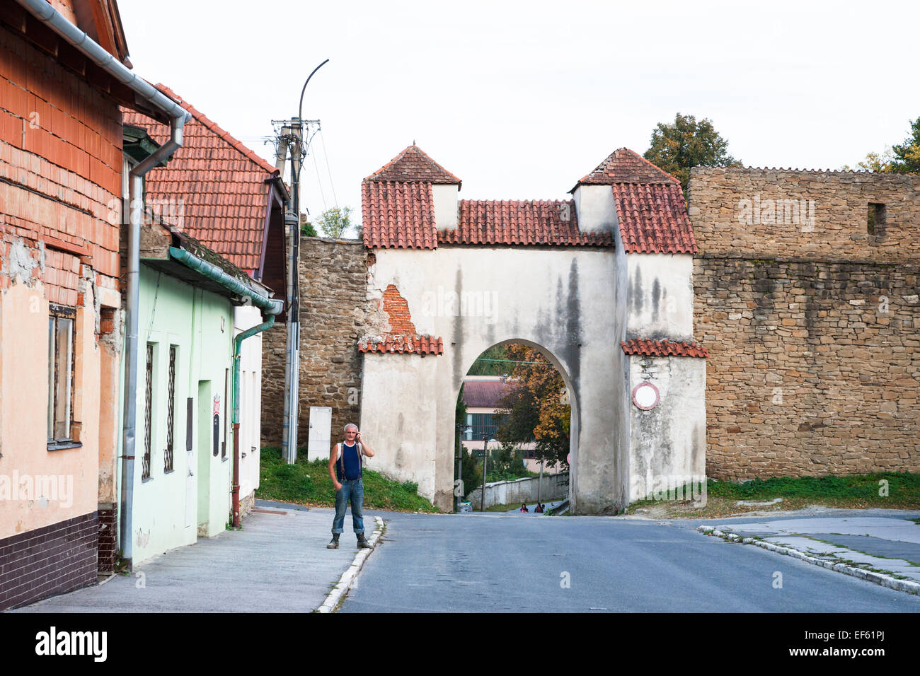 Middle aged walled merchant town of Levoca, located on the Amber road ...