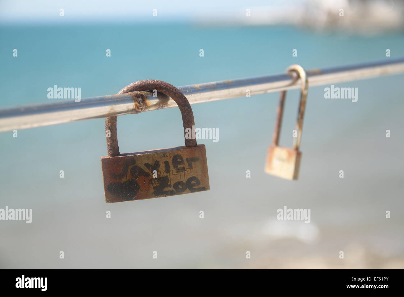 Love locks barcelona spain hi-res stock photography and images - Alamy