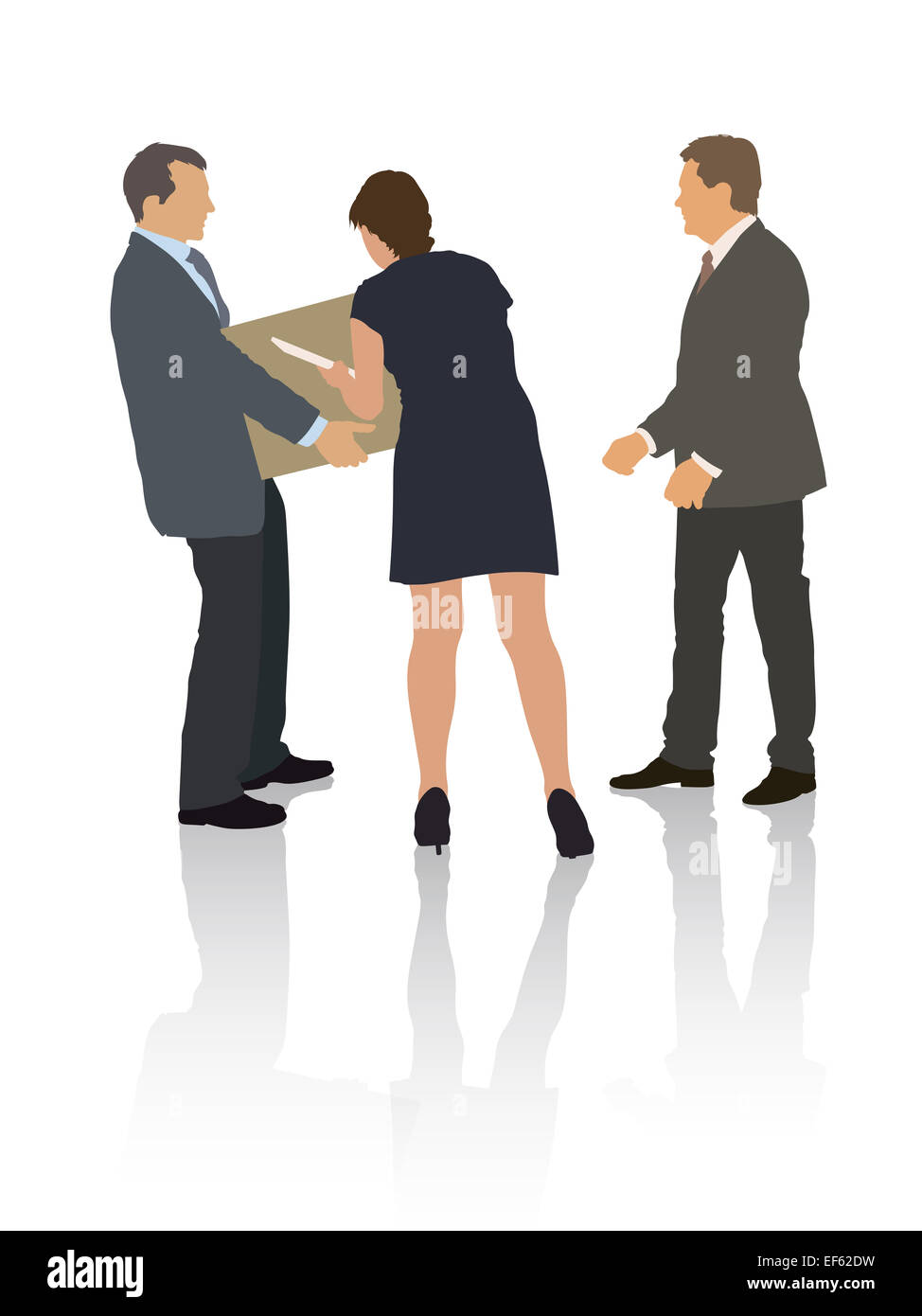 Group of people in the typical business situation Stock Photo - Alamy