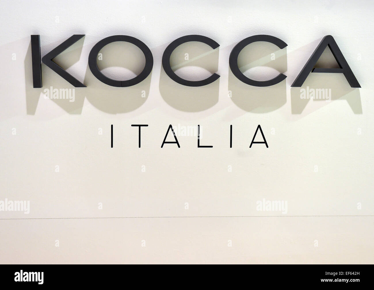 The logo of the company Kocca Italia in the Station event space at the ...