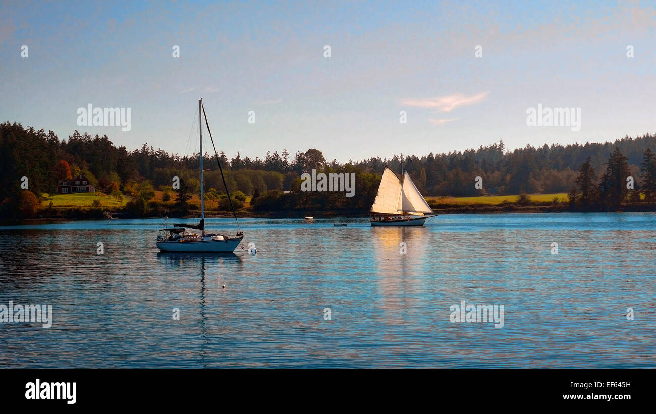 Blind Bay, Shaw Island, San Juan Islands, Puget Sound, Washington ...