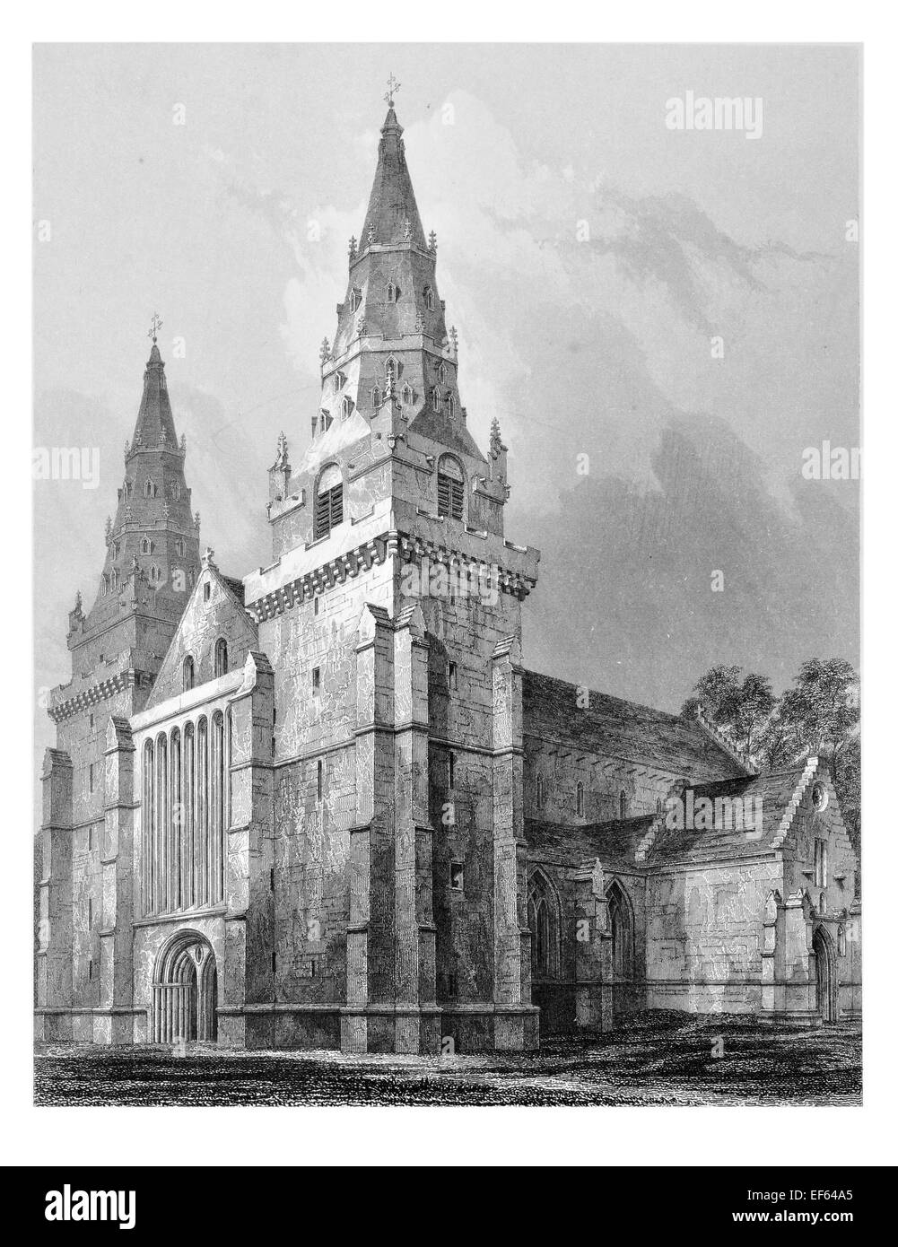 Old machar church Black and White Stock Photos & Images - Alamy