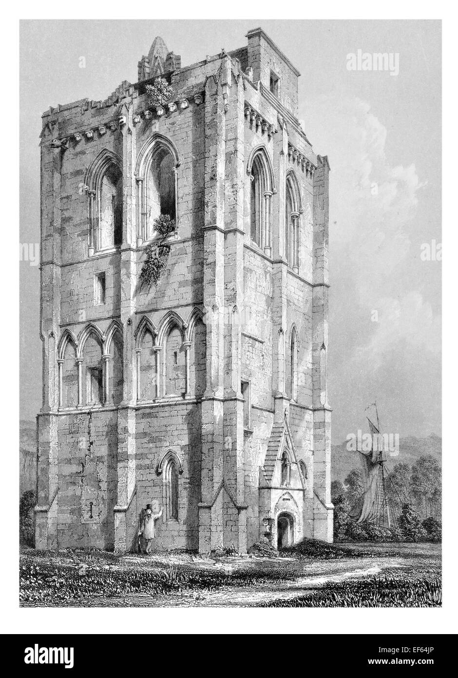 1852 Cambuskenneth Camas Choinnich Tower Abbey, City of Stirling ...