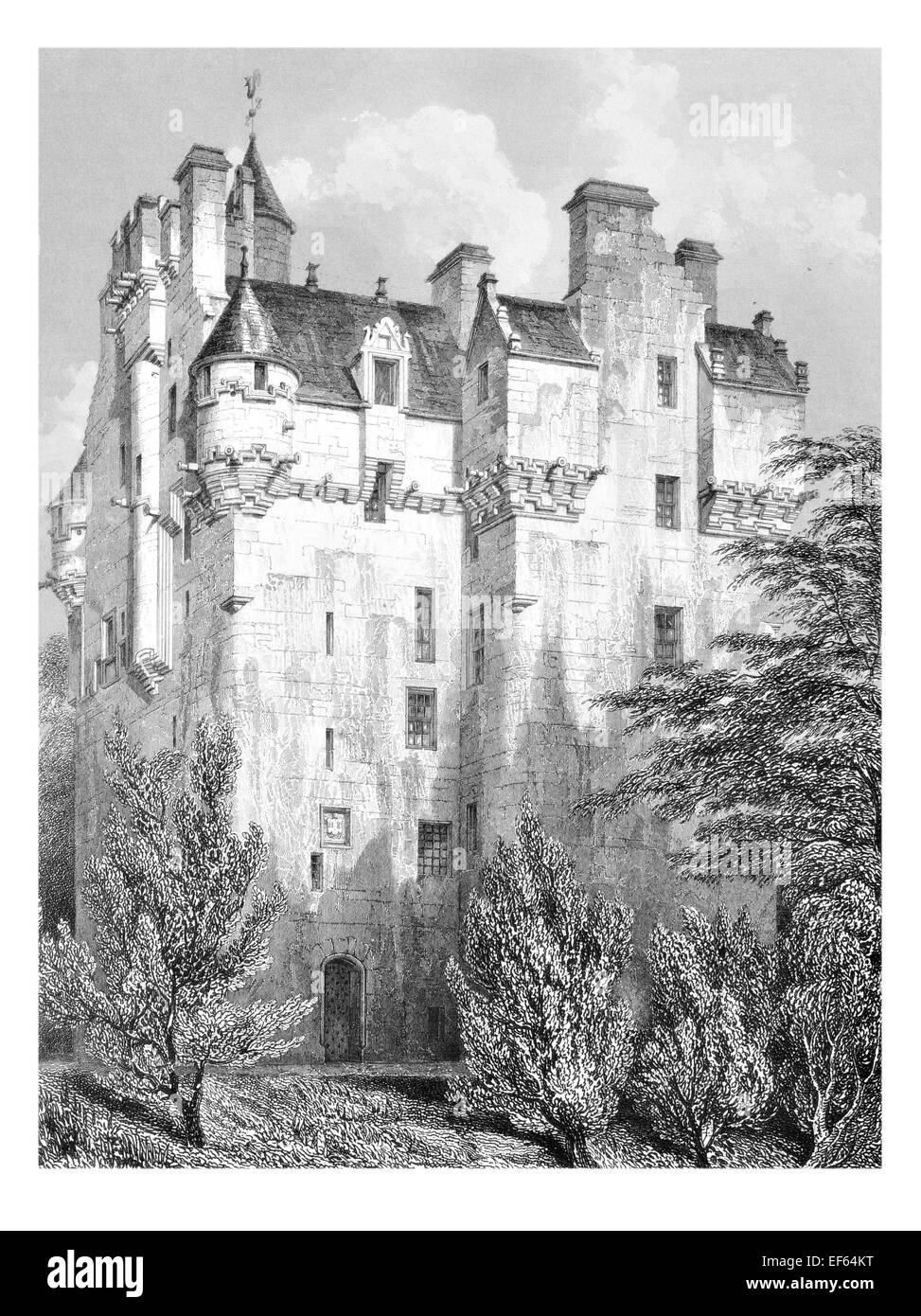 Block b castle buildings Black and White Stock Photos & Images - Alamy