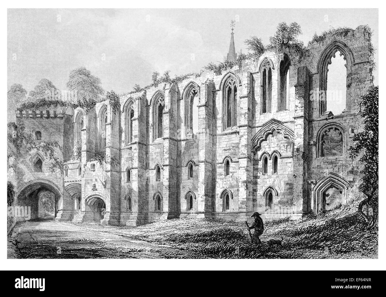 1852 Dunfermline Abbey Church of Scotland Parish Fife Refectory Stock ...