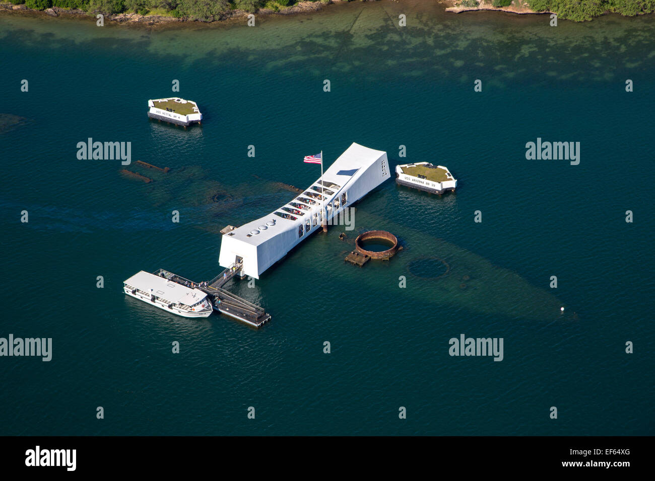Uss arizona memorial aerial hi-res stock photography and images - Alamy