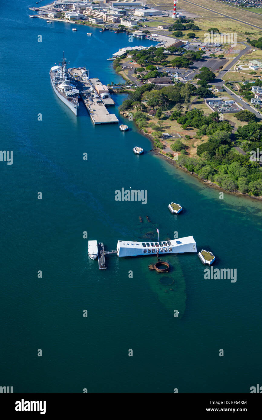 Uss arizona memorial aerial hi-res stock photography and images - Alamy