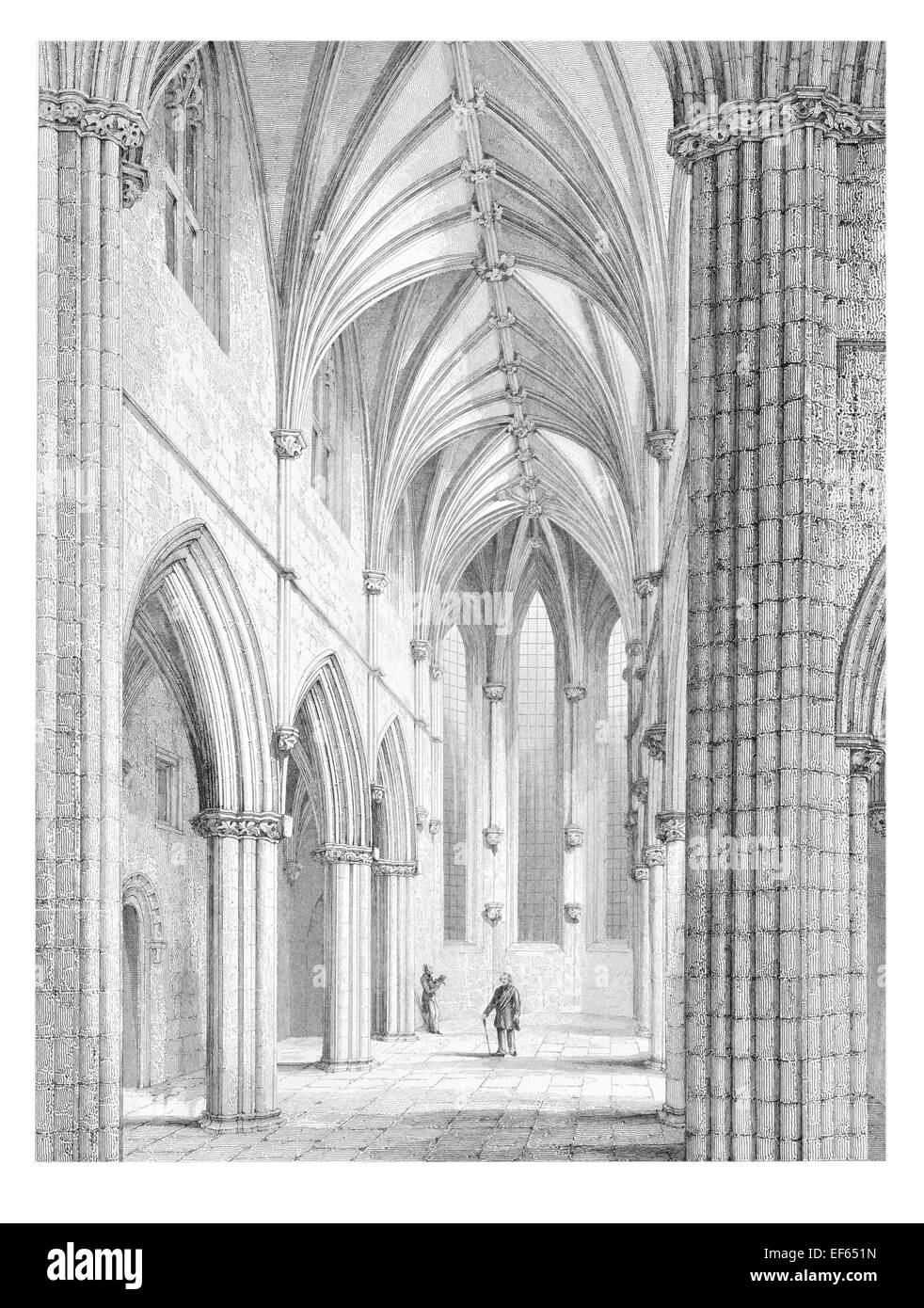 1852 Trinity College Kirk royal collegiate Church Edinburgh Choir Stock ...