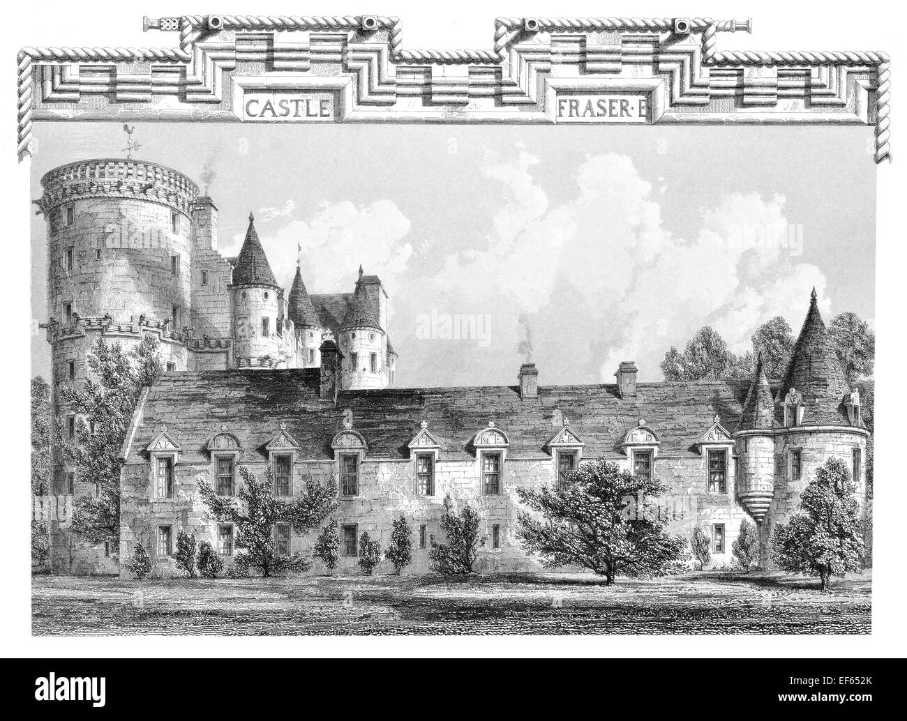 1852 Z-plan Castle Fraser Mar Kemnay Aberdeenshire Stock Photo - Alamy