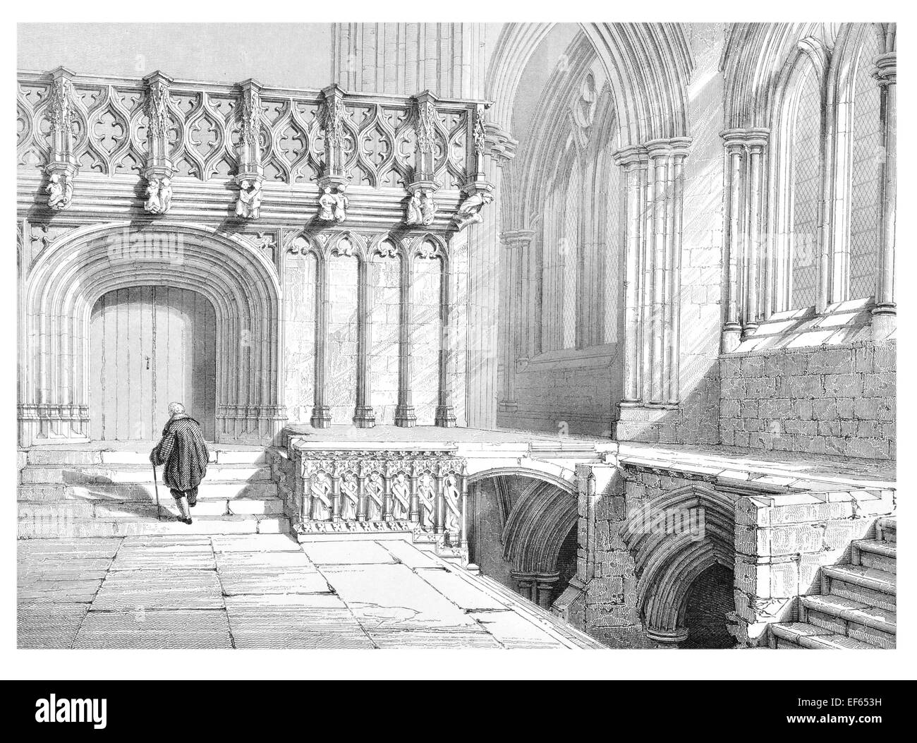 Entrance neo classical architecture Black and White Stock Photos ...