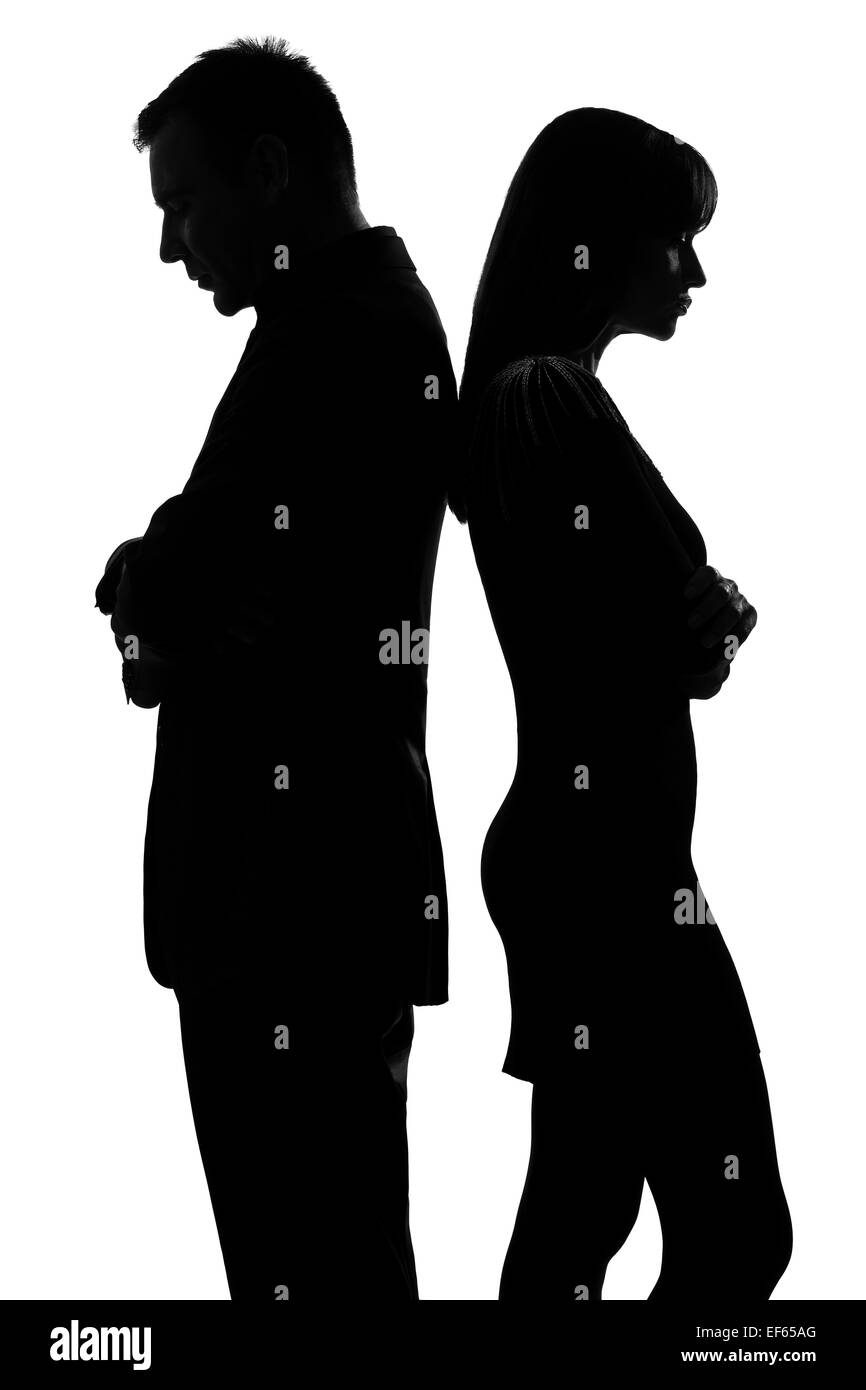 Man silhouette standing back full Black and White Stock Photos & Images ...