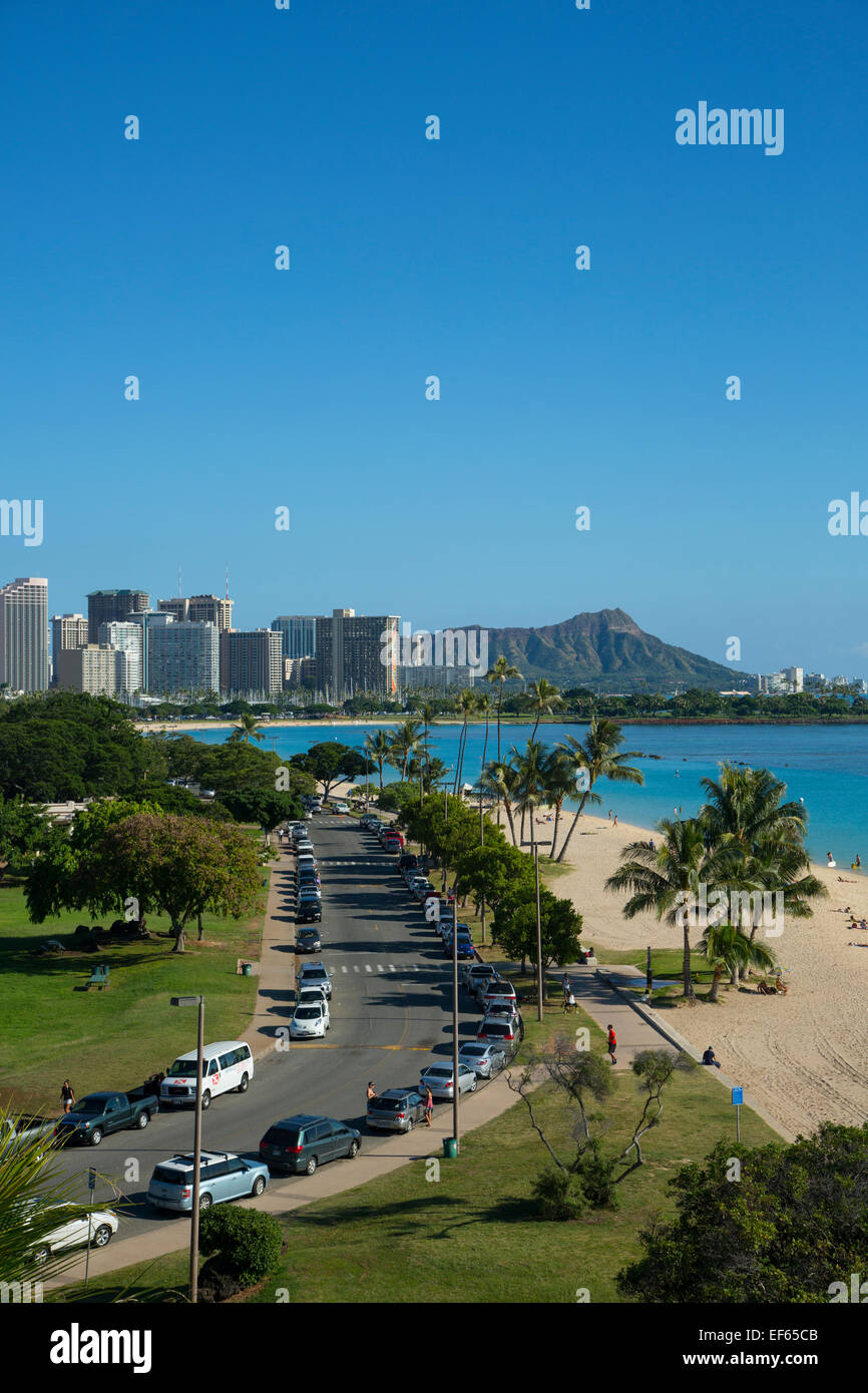 Ala Moana Beach Park, Honolulu, Oahu, Hawaii Stock Photo - Alamy