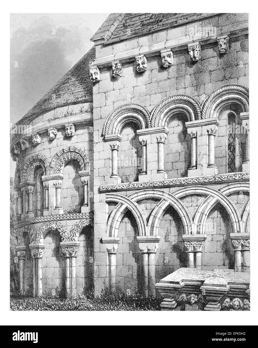 The romanesque church Cut Out Stock Images & Pictures - Alamy