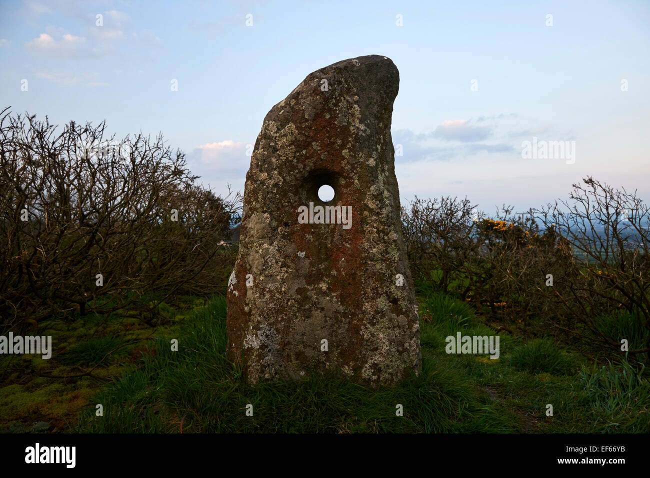 holestone standing stone newtownabbey county antrim ireland Stock Photo ...