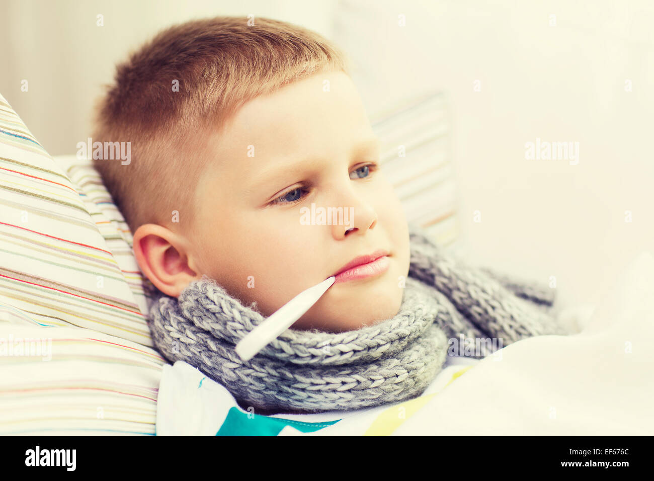 Pre teen boy unwell hi-res stock photography and images - Alamy