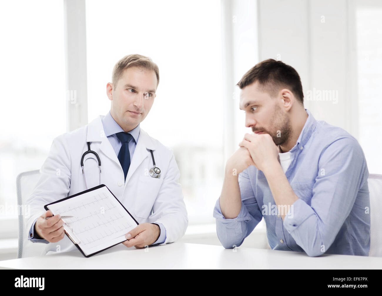 Depressed patient at doctor hi-res stock photography and images - Alamy