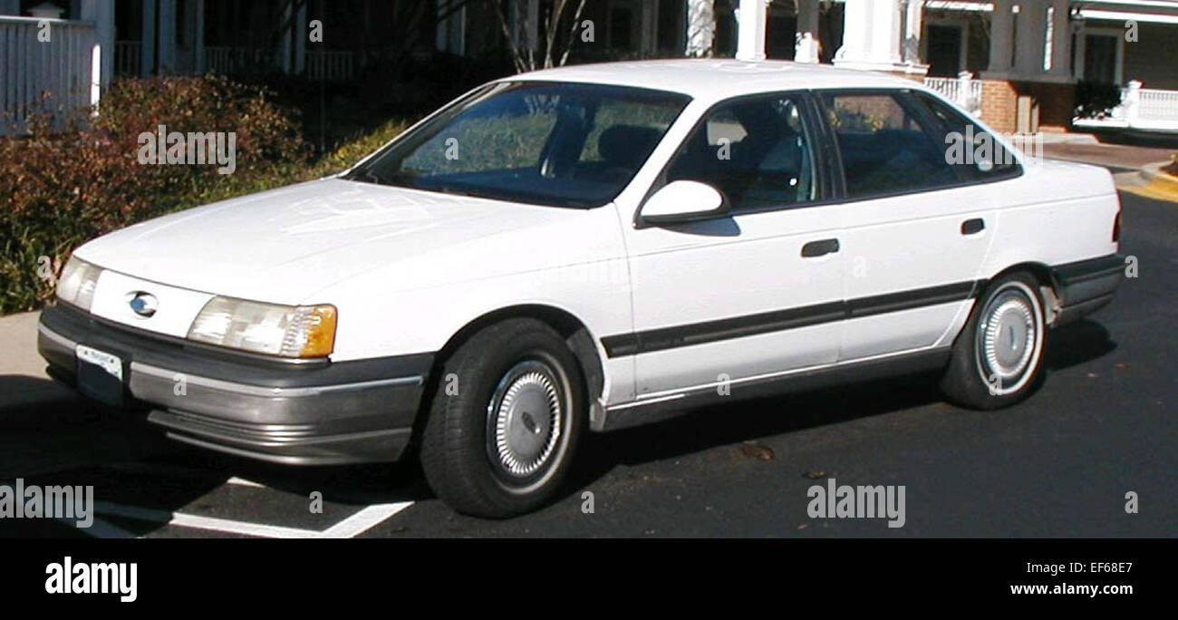 The first-generation Ford Taurus sedan, introduced in 1986, is a mid ...