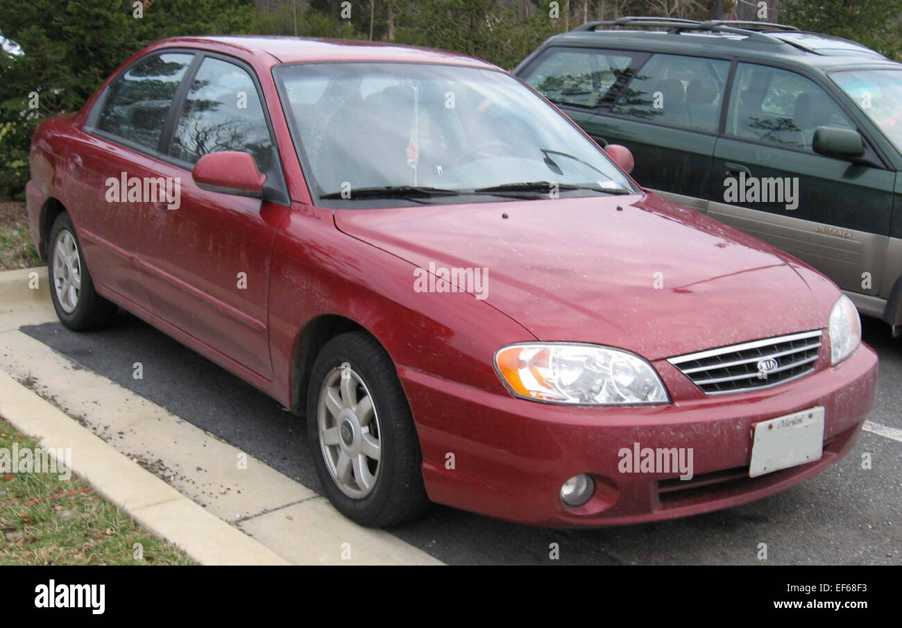 The 1st generation Kia Spectra sedan is a compact car produced from ...