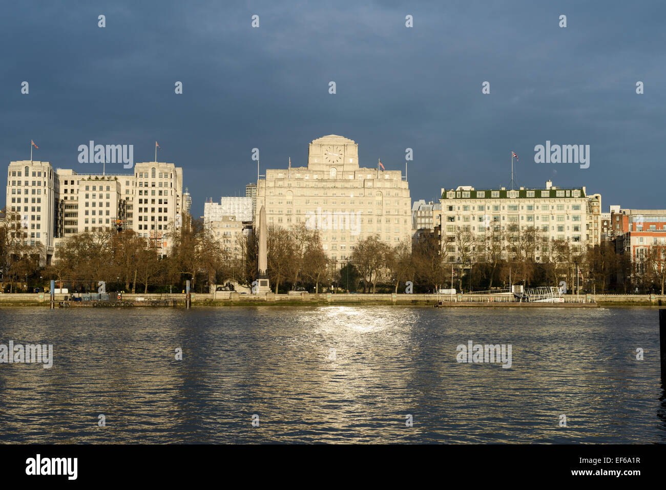 Riverside Buildings, Embankment, London, UK Stock Photo - Alamy