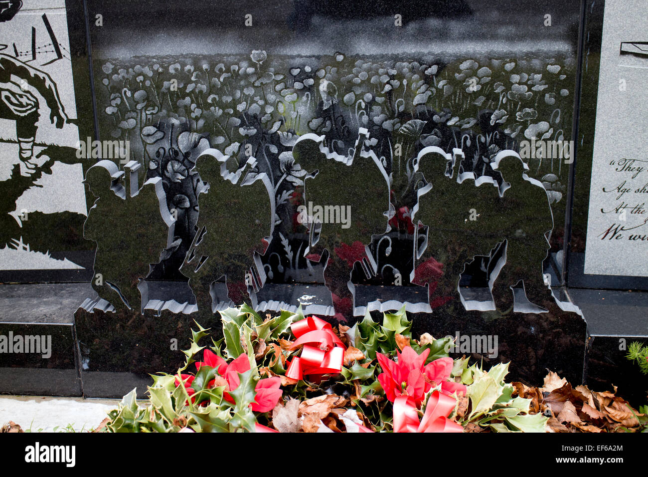 First World War memorial detail, Witton Cemetery, Birmingham, UK Stock ...