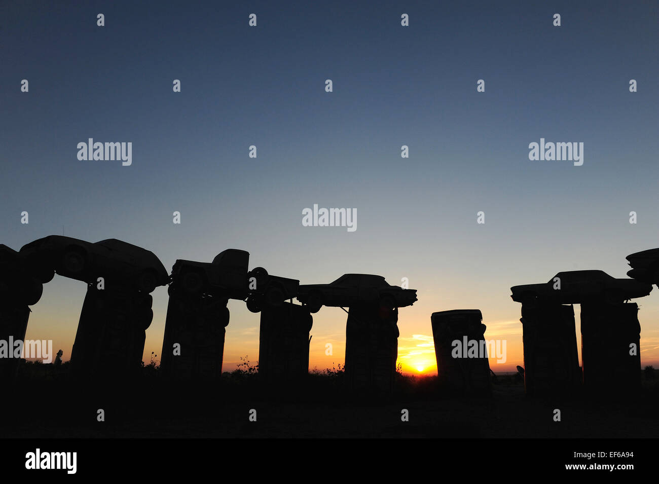 Carhenge Sculpture in Alliance, Nebraska ,USA is a replica of England's ...