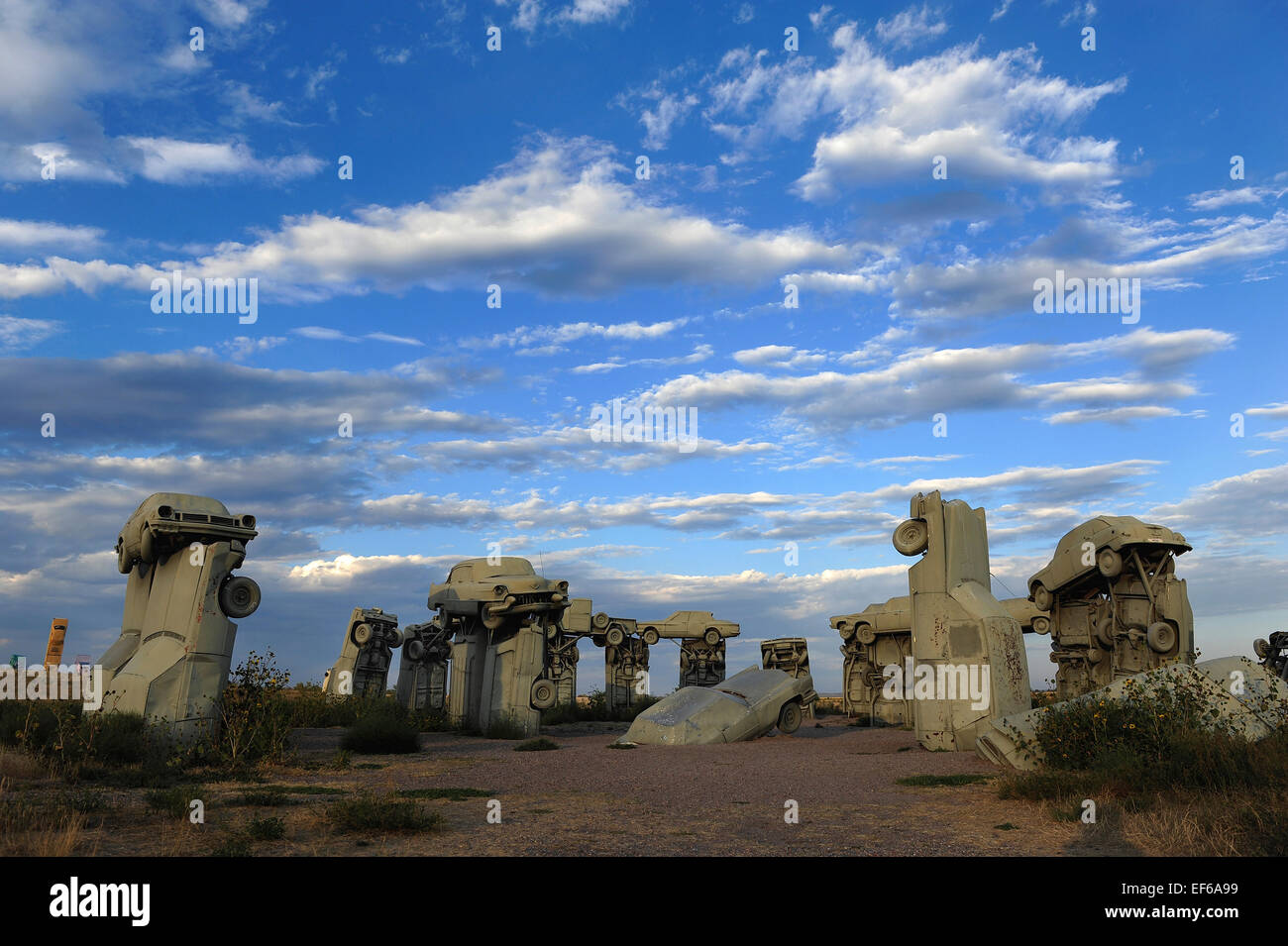 Carhenge Sculpture in Alliance, Nebraska ,USA is a replica of England's ...