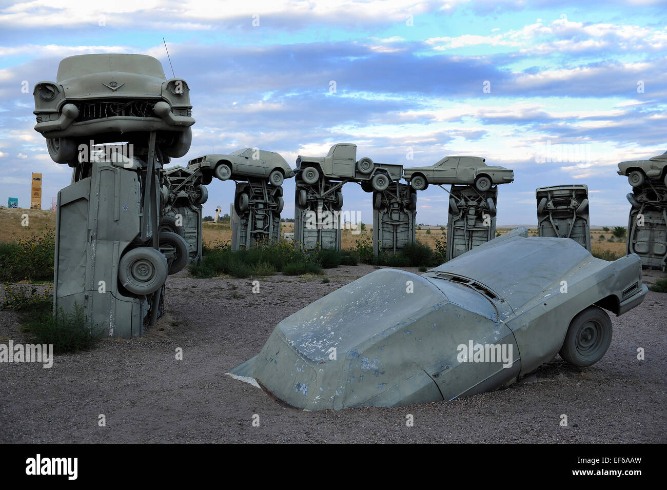 Carhenge Sculpture in Alliance, Nebraska ,USA is a replica of England's ...